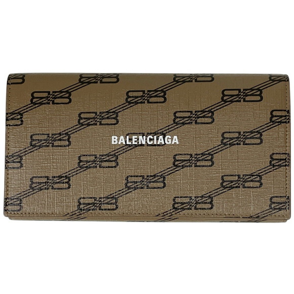 Balenciaga | Bags | Balenciaga Bb Monogram Large Flap Wallet Bifold ...